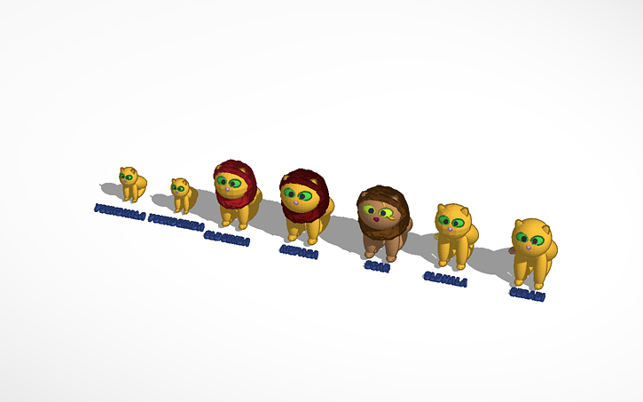 3D design Lion King Characters #LionKing - Tinkercad