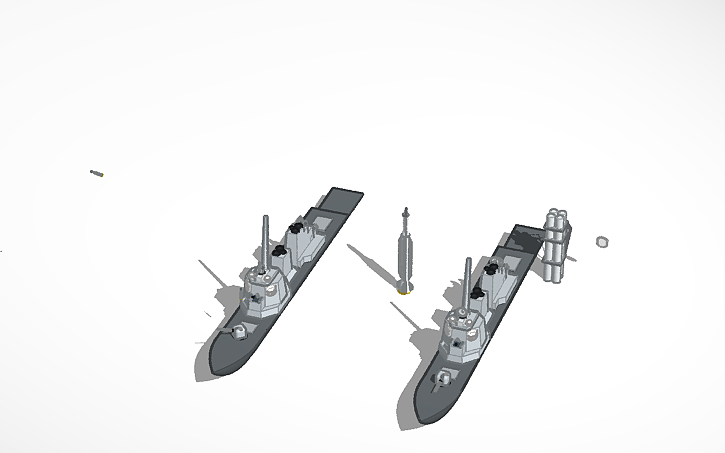 3D design DDG-51 Arleigh Burke | Tinkercad