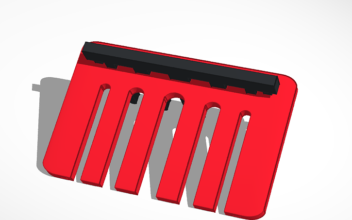 3D design Desk Cable Comb - Tinkercad