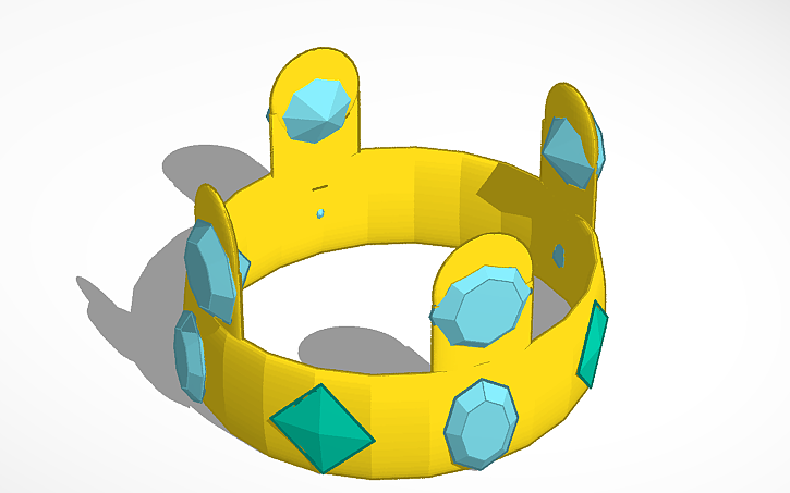 3D design Shiny Golden Crown | Tinkercad
