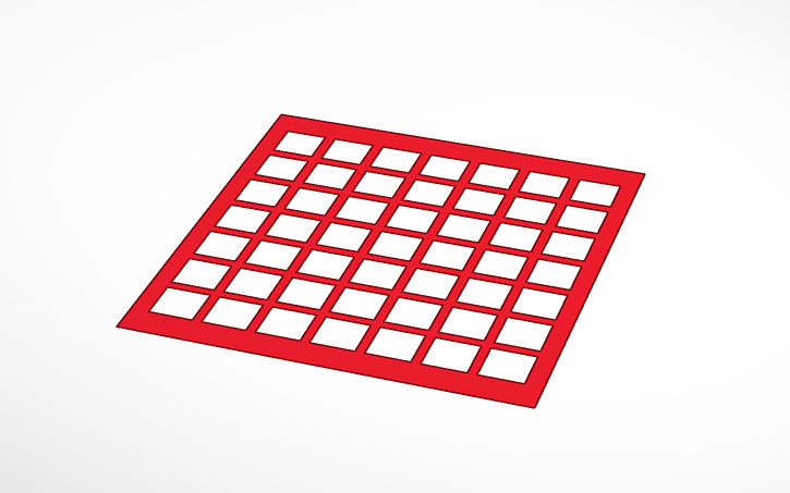 3D design 0 Thick Large Variable Square Hole Size Grid for Laser Cutter ...