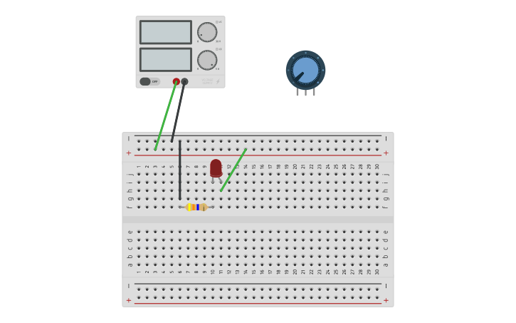 Circuit design DVC Robotics Lab 1 Circuit 1 | Tinkercad
