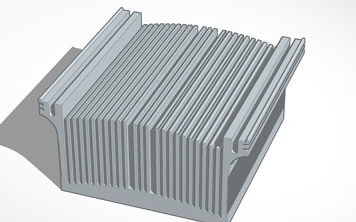 3D design Heatsink 80mm - Tinkercad