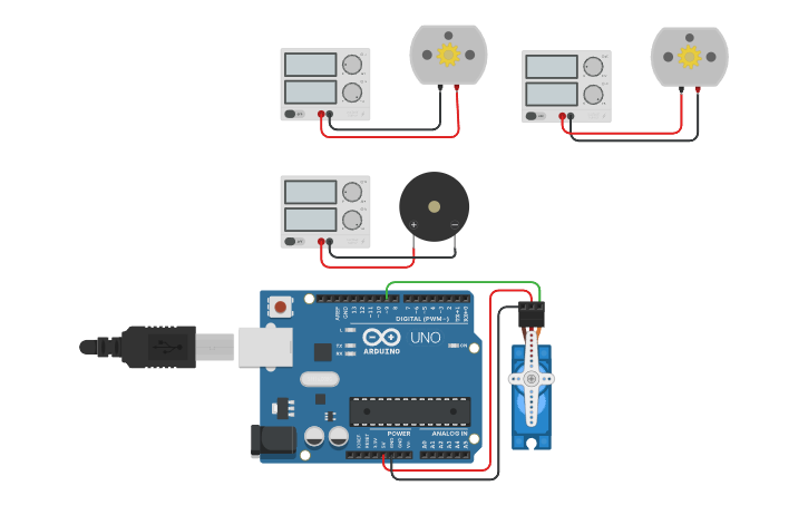 Circuit design DC motor - Tinkercad
