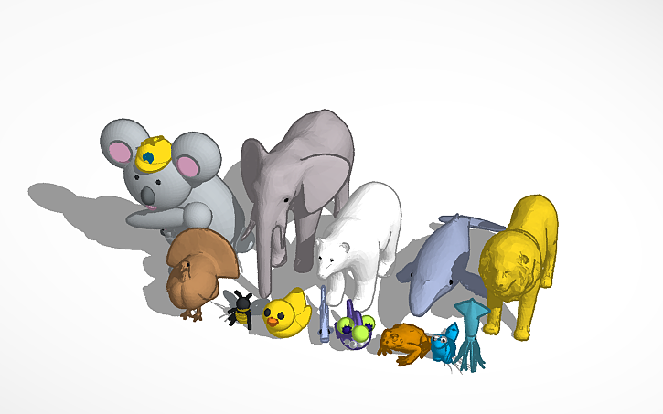 3D design ANIMALS - Tinkercad