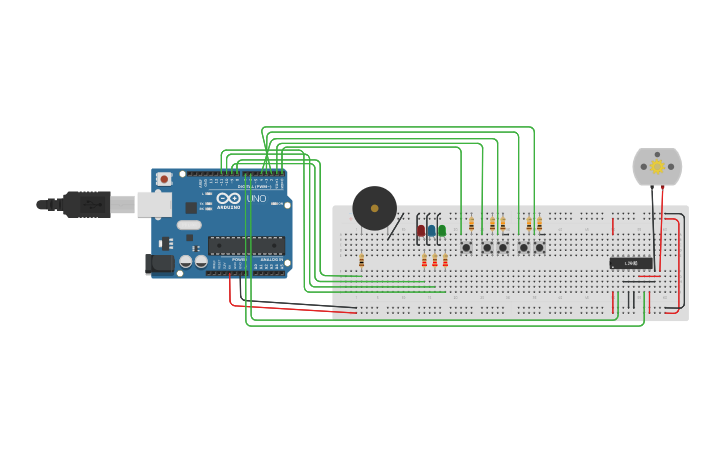 Circuit design Washing Machine UTS - Tinkercad