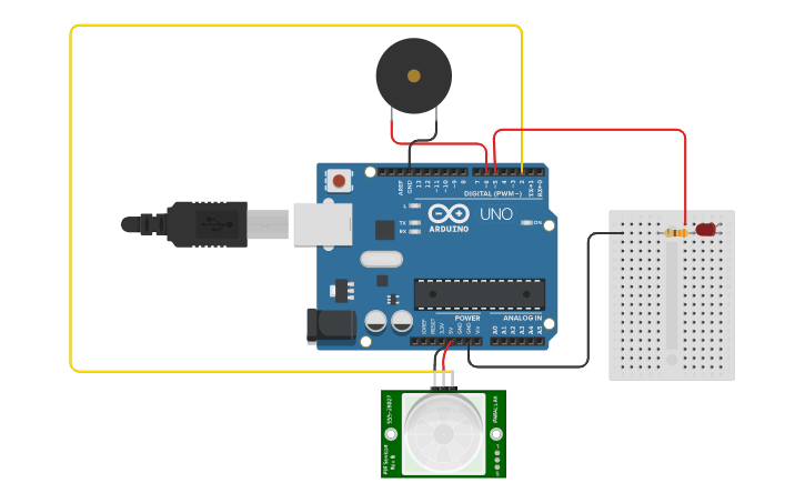 Circuit design Alarm | Tinkercad