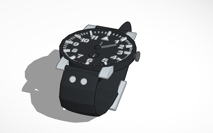 3D design 3D aviation watch - Tinkercad