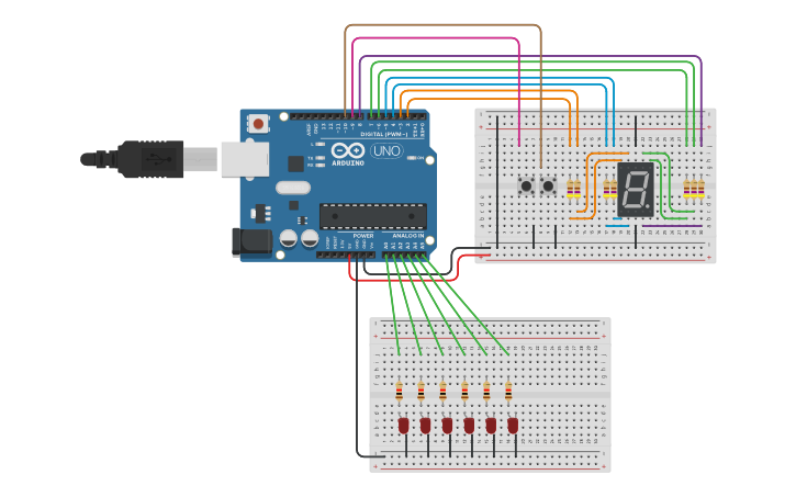 Circuit design TP11a - State Machine | Tinkercad