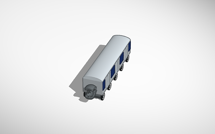 3D design train car model test - Tinkercad