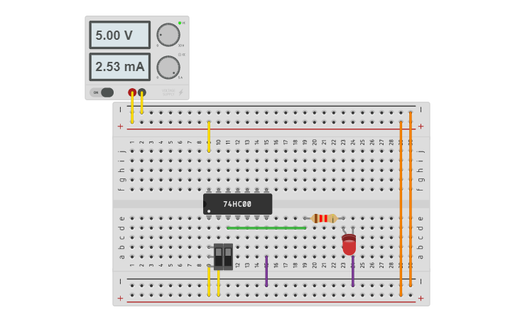 Circuit Design Nand Gate Tinkercad