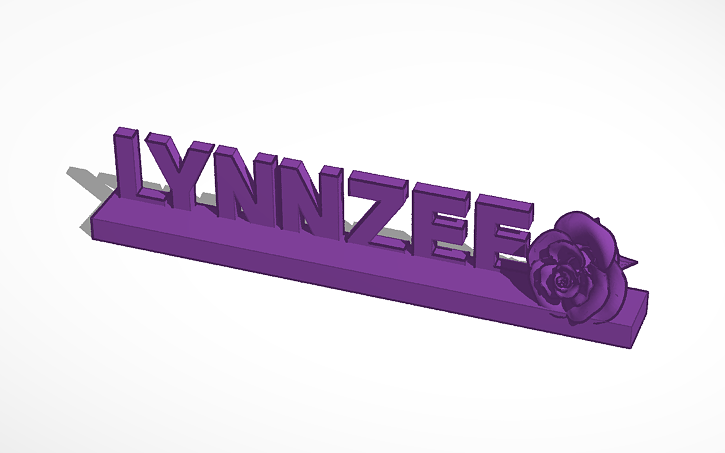 3d Design Nameplate Tinkercad