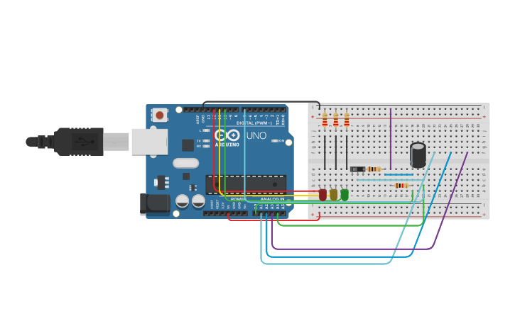 Circuit design Copy of Capacitor 2 | Tinkercad