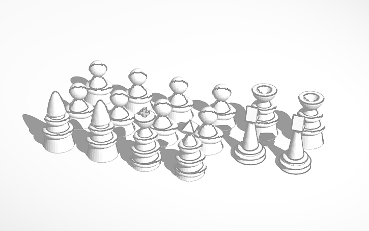 3D design Chess Set - Tinkercad