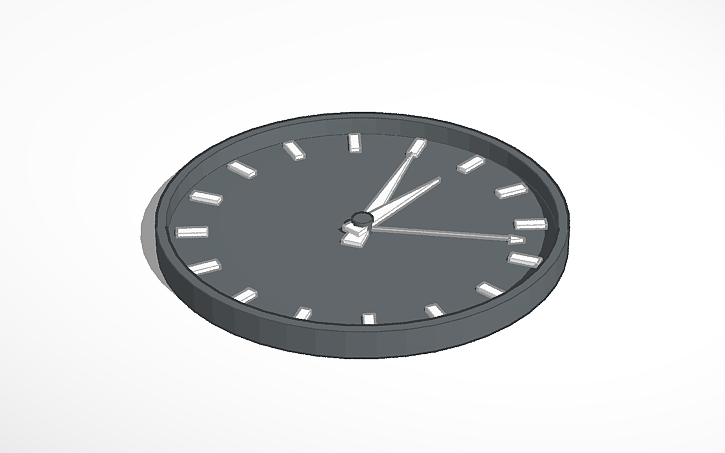3D design Clock - Tinkercad