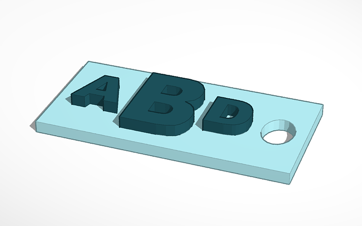 3d Design Key Chain Tinkercad