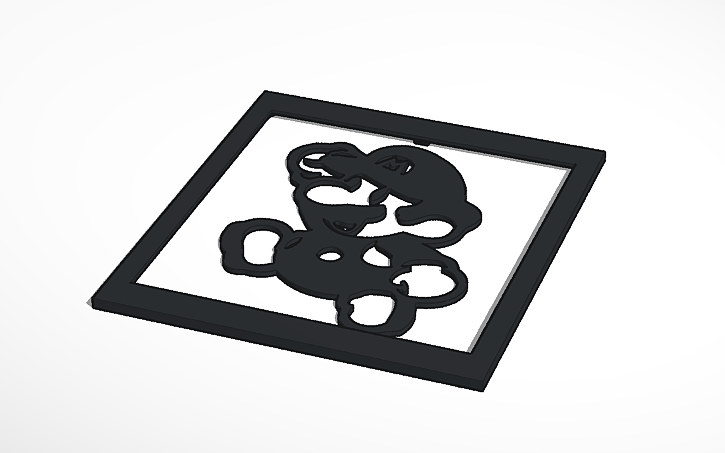 3D design Super Mario Frame | Tinkercad