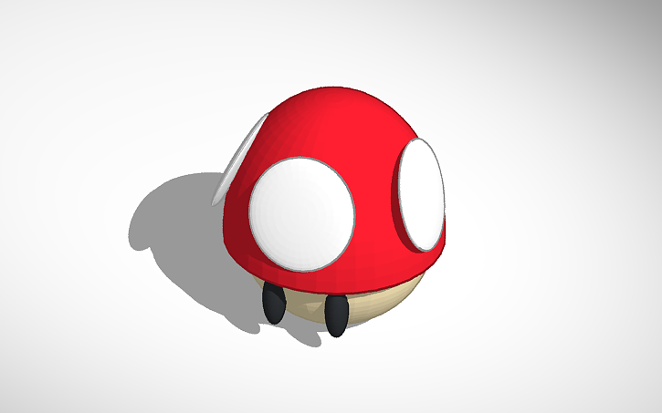 3D design Red Mario Mushroom | Tinkercad