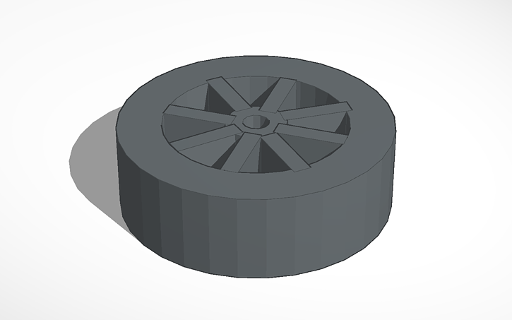 3D design solar car wheel - Tinkercad