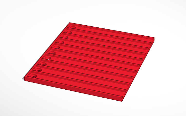 3D design LED strip light backplate - Tinkercad