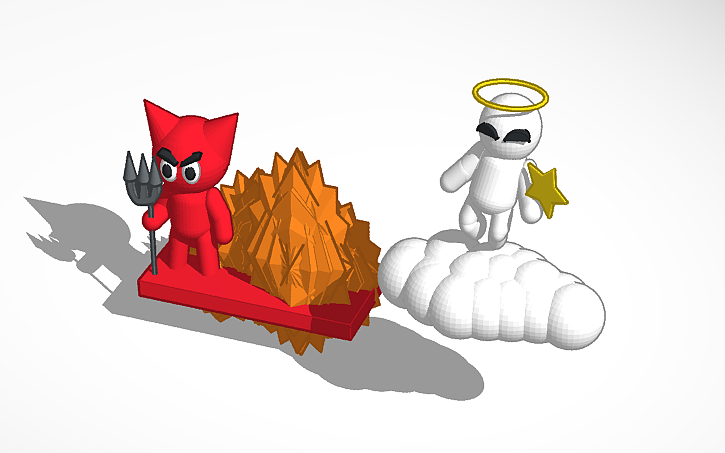 3D design Angel and Demon | Tinkercad