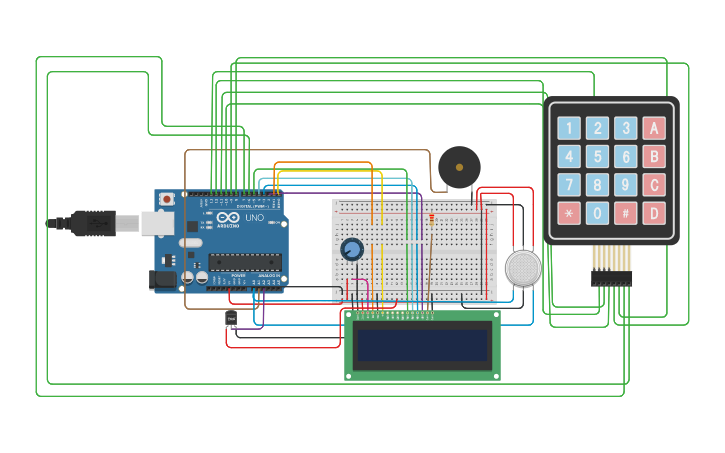 Circuit Design Smoke Alarm With Buzzer Smoke Sensor Temperature Tinkercad