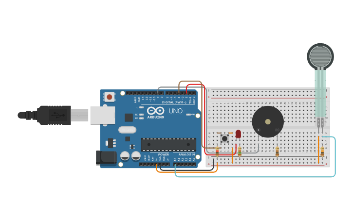 Circuit design FSR - Tinkercad