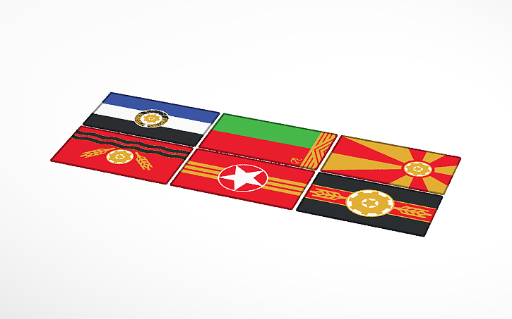 3D design Communist Flag Pack - Tinkercad