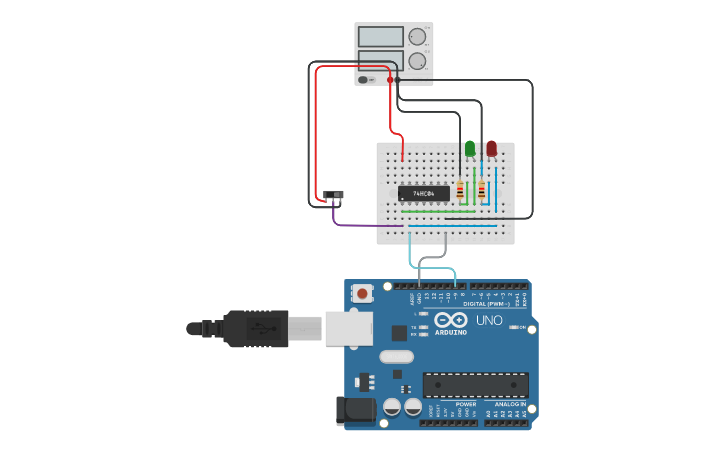 Circuit Design Exp 1b Connection Of Circuit With Arduino Tinkercad