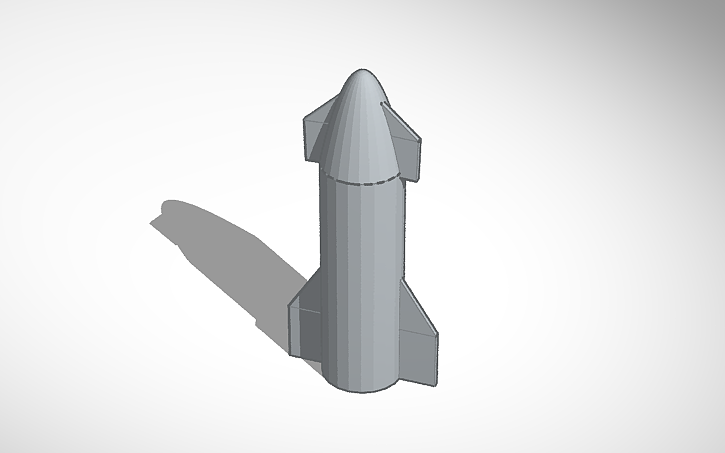 3D design Starship - Tinkercad