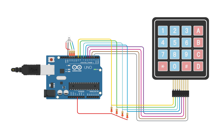 Circuit design Keypad - Tinkercad