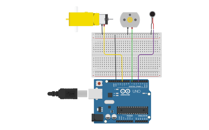 Circuit Design Arduino Motor Tinkercad