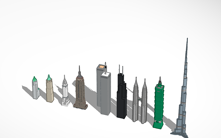 3D design History of The World's Tallest Buildings - Tinkercad