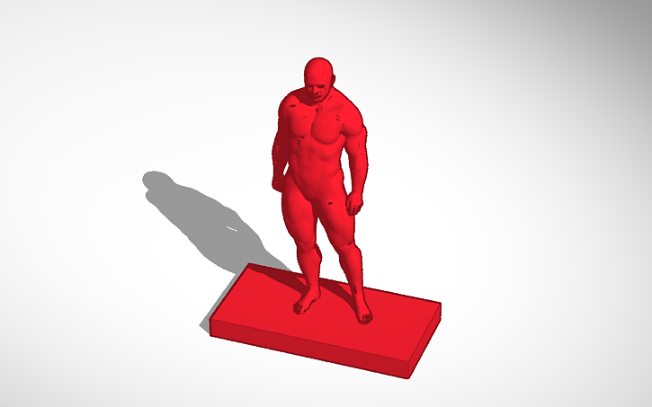 3D design standing man - Tinkercad