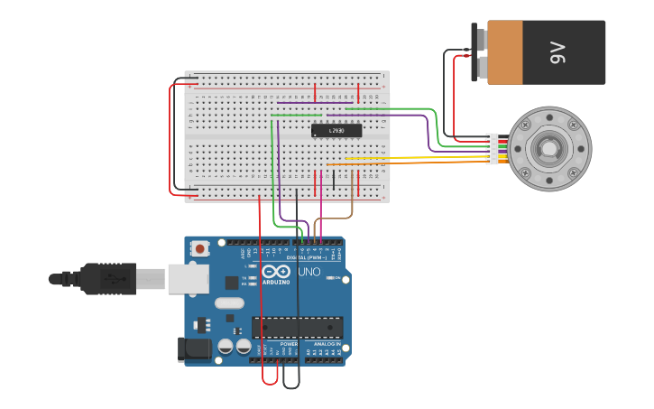 Circuit design Stepper Motor with Driver IC Arduino Interfacing ...