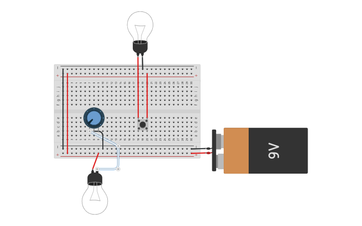 Circuit Design Foco Con Pulsador Y Potenciómetro Tinkercad