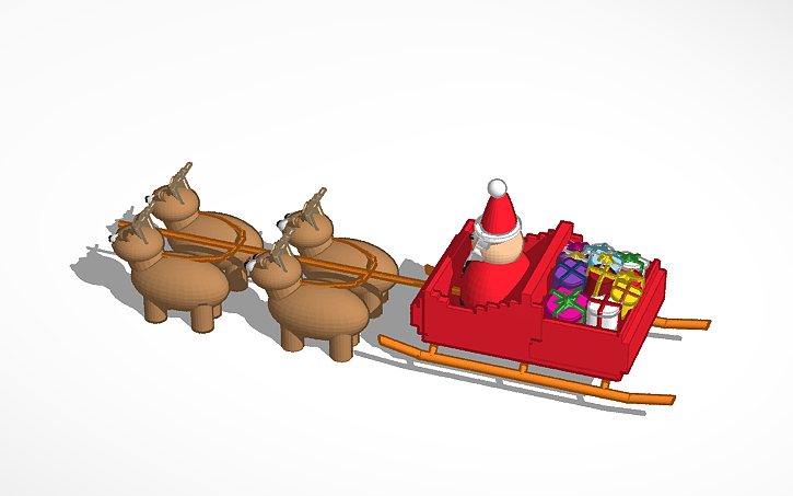 3D design Santa's express - Tinkercad