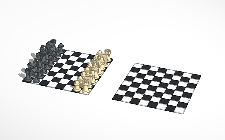 3D design CHESS - Tinkercad