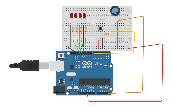 Circuit design ejercicio 1 - Tinkercad
