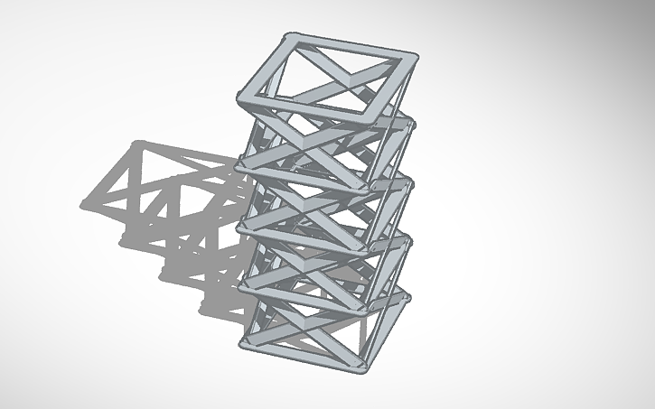 3D design popsicle stick balsa tower - Tinkercad