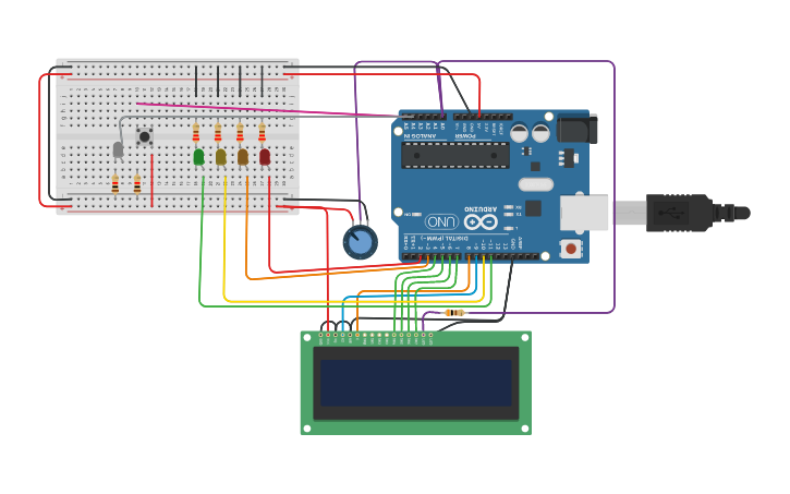 Circuit design 30 second sprint timer - Tinkercad