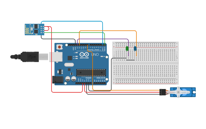 Circuit design Encender Led por Wifi - Tinkercad