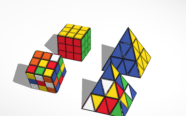 3D design Cubo y Pirámide | Tinkercad