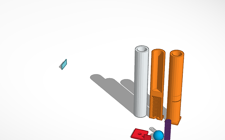 3D design Spring Cannon combined | Tinkercad