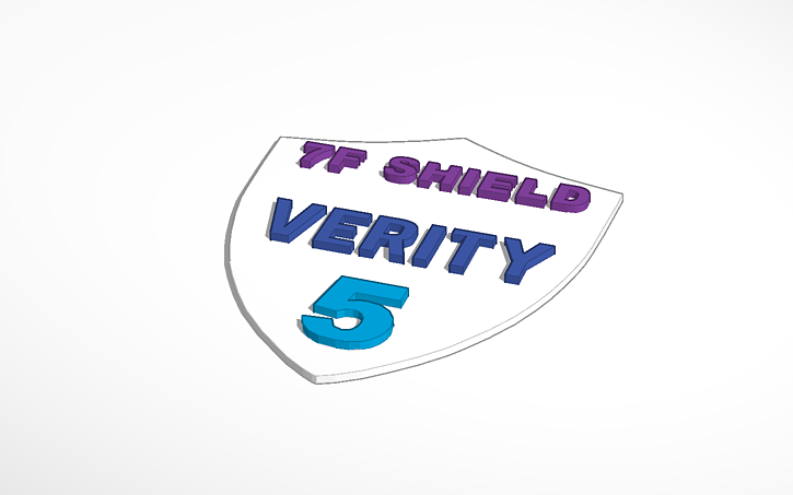 3D design Housepoint shield - Tinkercad