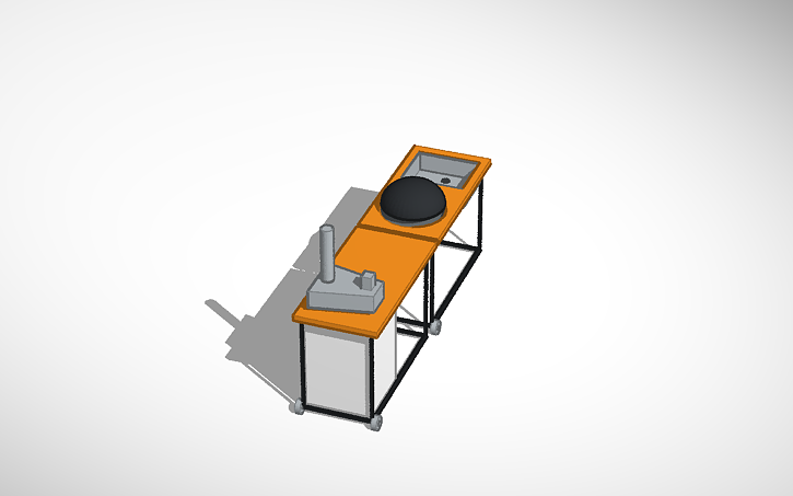 3D design BBQ Counter with beers | Tinkercad