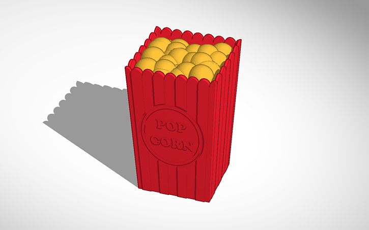 3D design Popcorn - Tinkercad