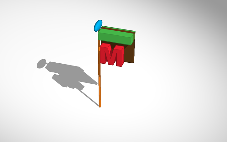 3D design minecraft flag | Tinkercad