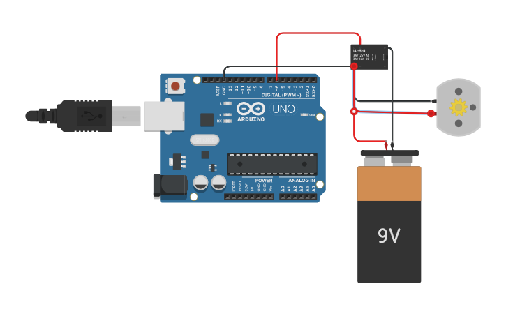 Circuit design Relay | Tinkercad