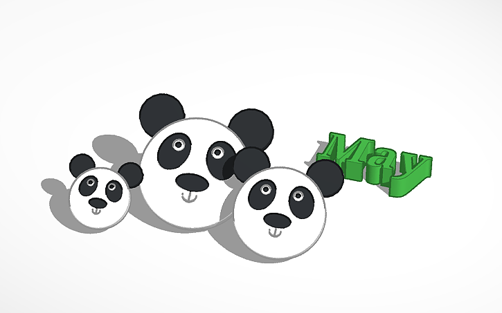 3D design activity 5 - Panda | Tinkercad